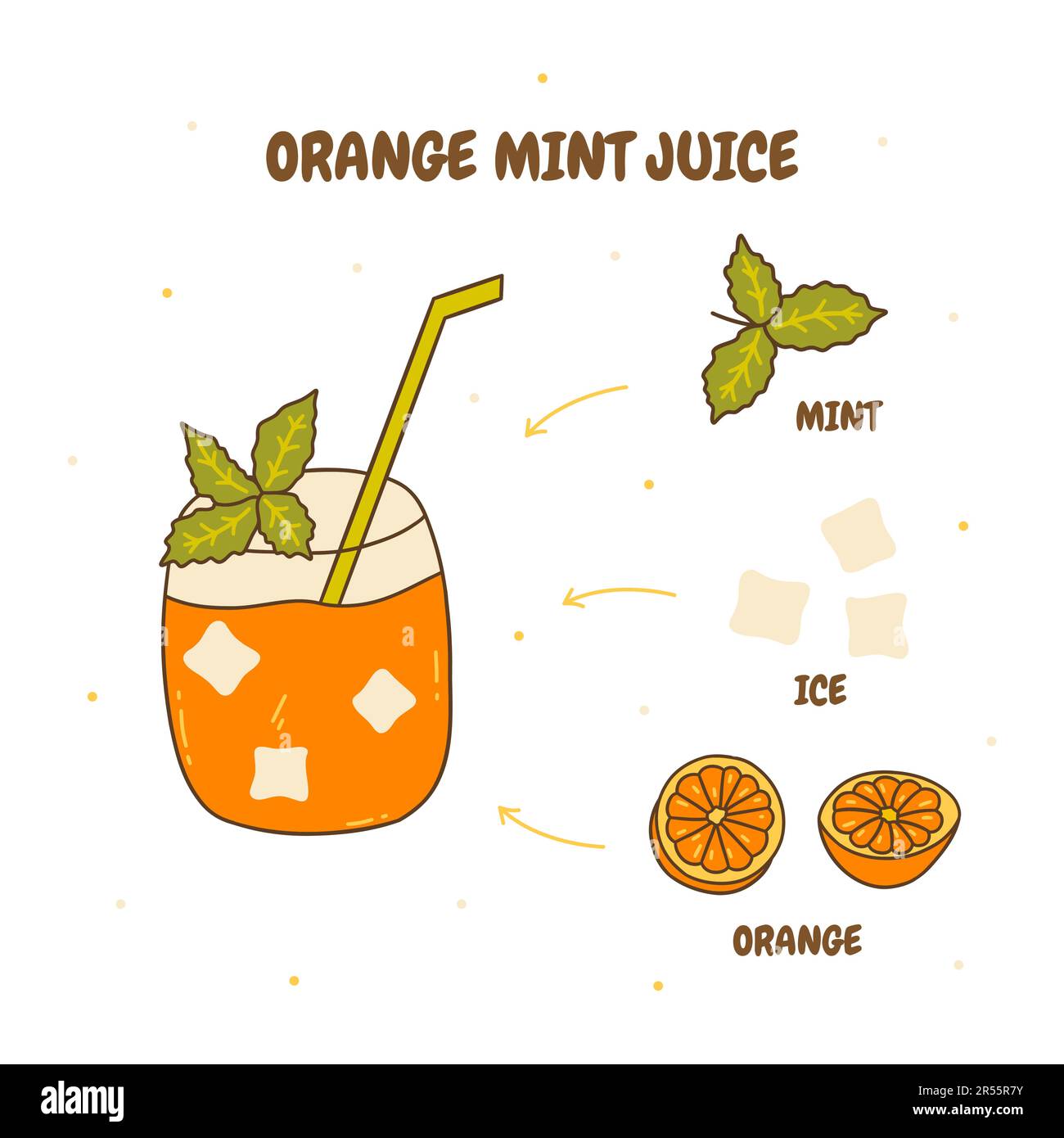 Cool orange juice ice Stock Vector Images - Alamy