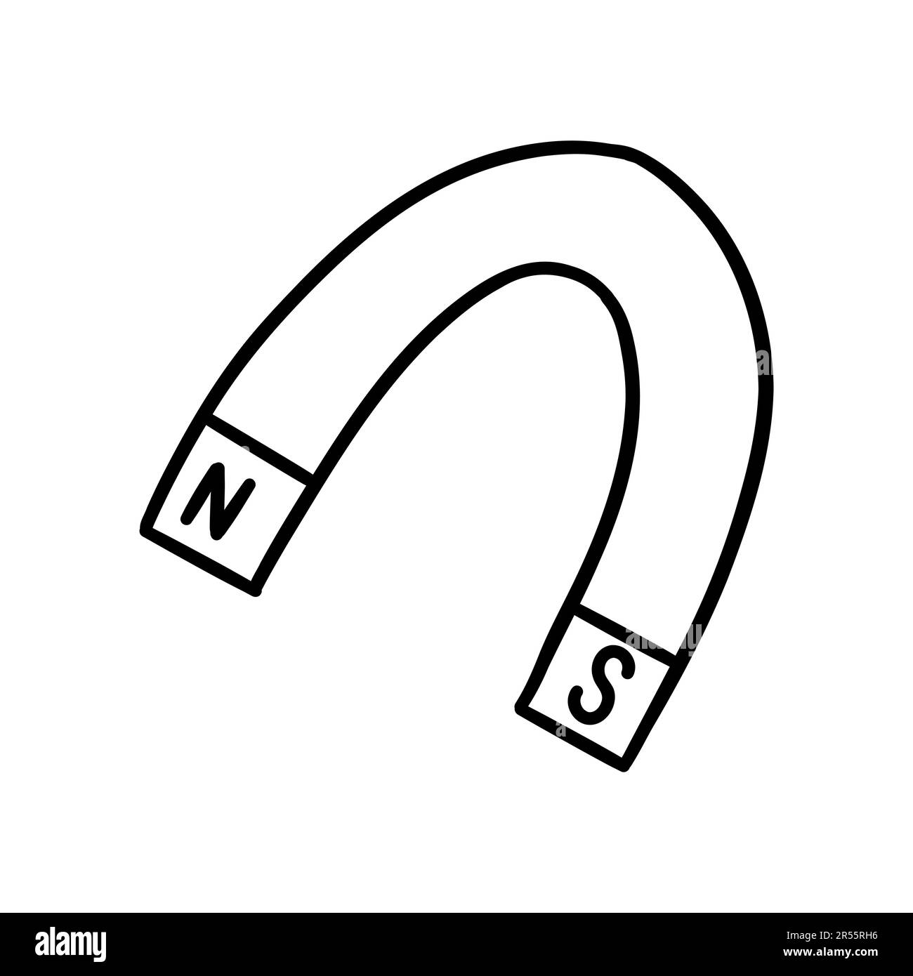 Magnet. Horseshoe Magnet with Magnetic Power. Attraction concept ...