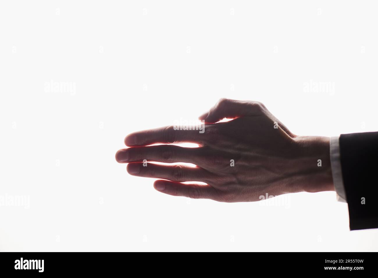 One hand reaching out palm up hi-res stock photography and images - Alamy