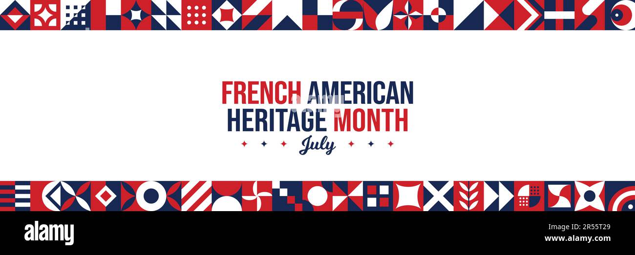 National French American Heritage Month Background. July Awareness ...