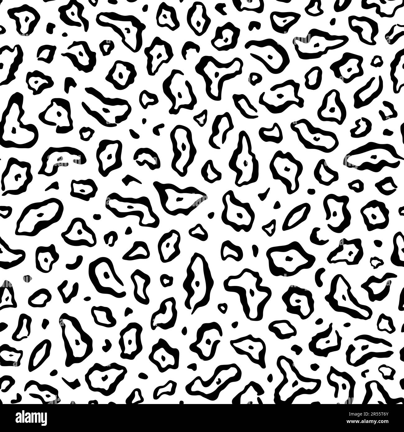 Leopard seamless pattern. Repeating animal print. Black spot isolated ...