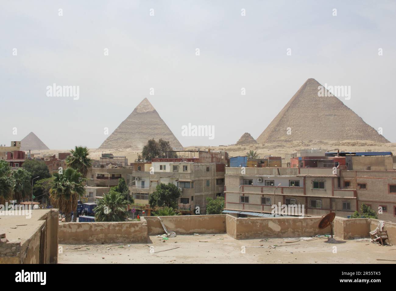 The Pyramids of Giza Rooftop View Stock Photo - Alamy