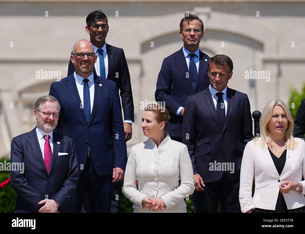 Prime Minister Rishi Sunak poses with fellow European leaders for a ...