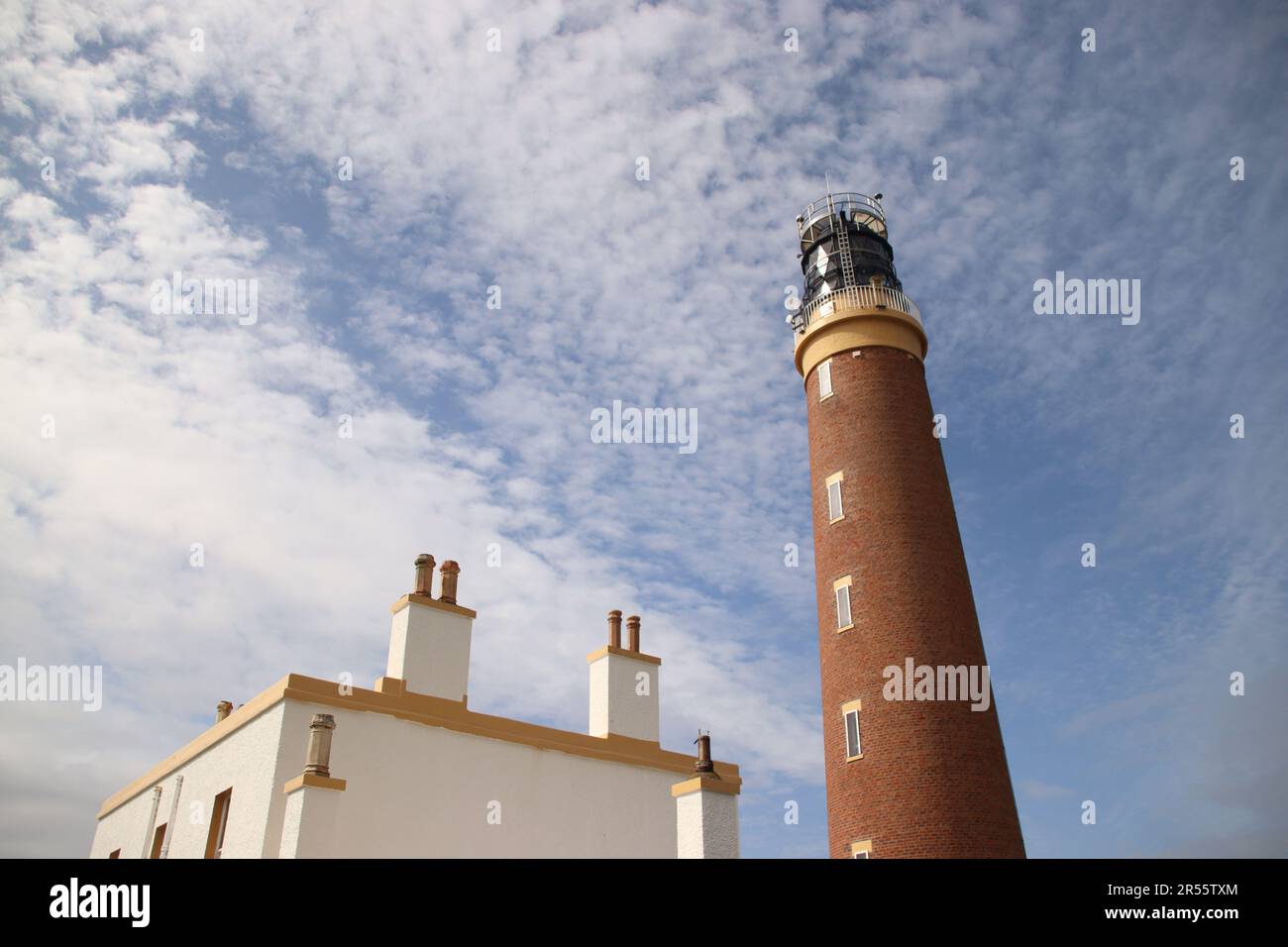 Chimneys at Butt of Lewis lighthouse Stock Photo - Alamy