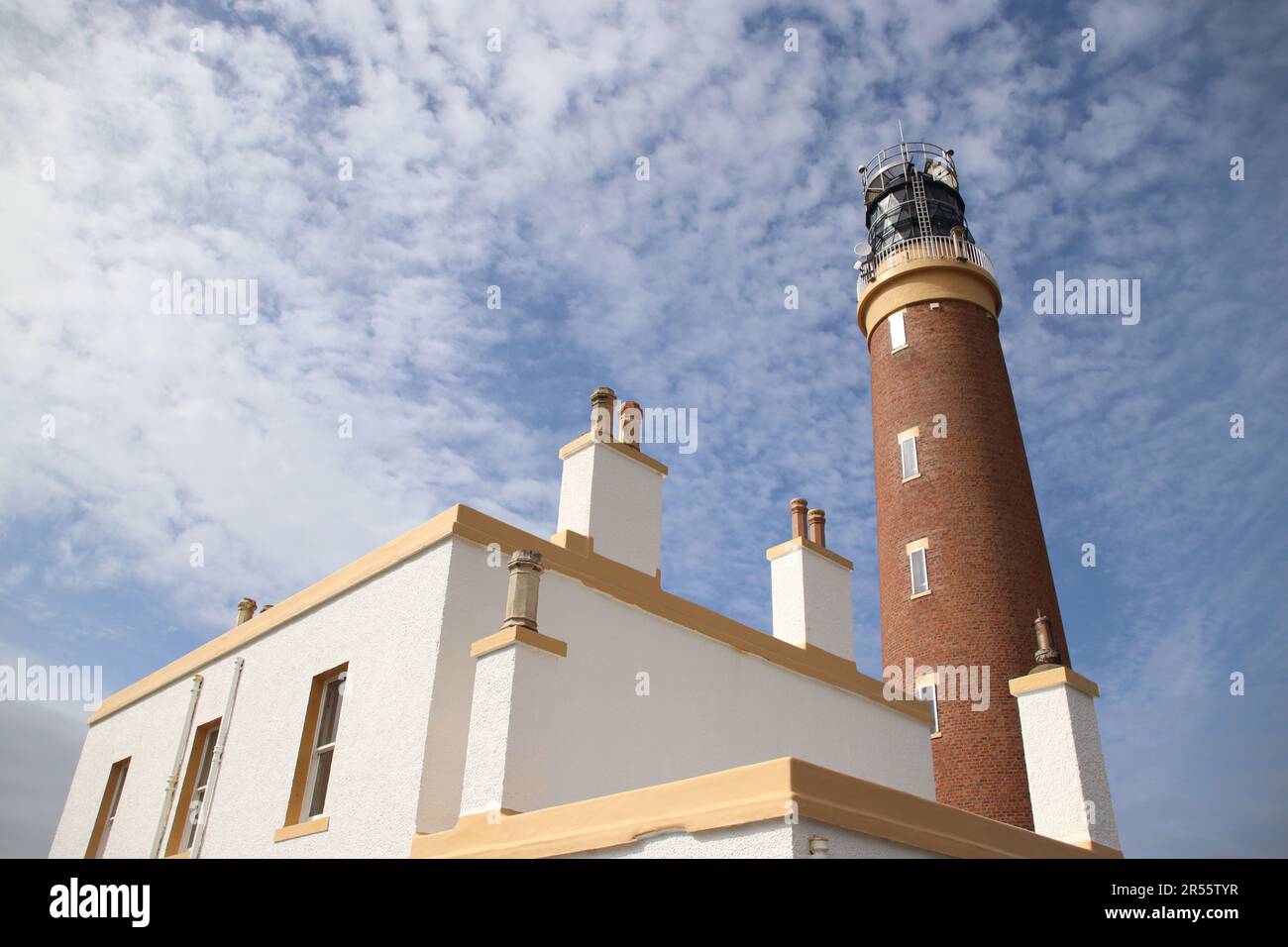 Chimneys at Butt of Lewis lighthouse Stock Photo - Alamy
