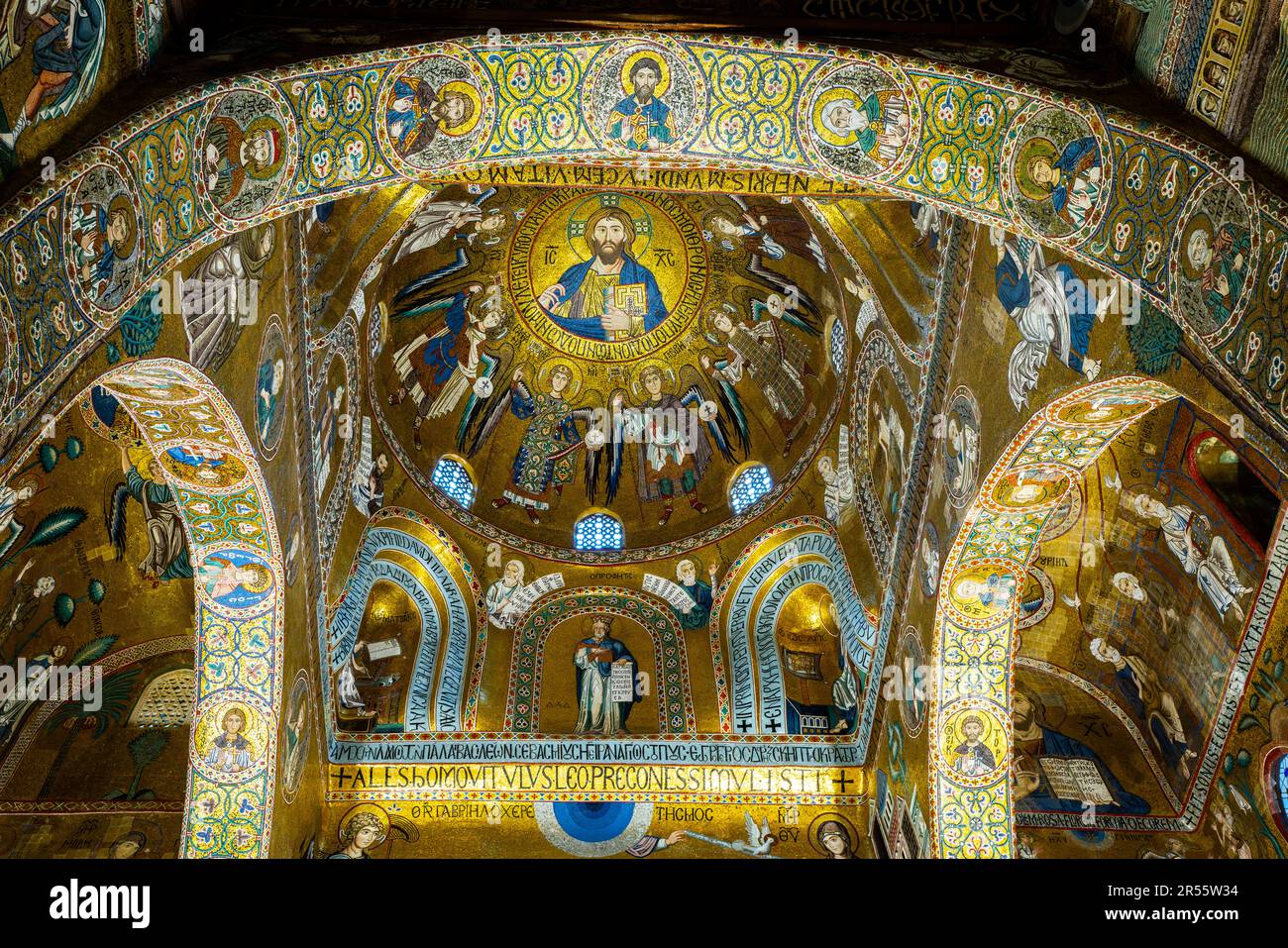 Interior of the famous Capella Palatina Chapel inside the Palazzo dei ...