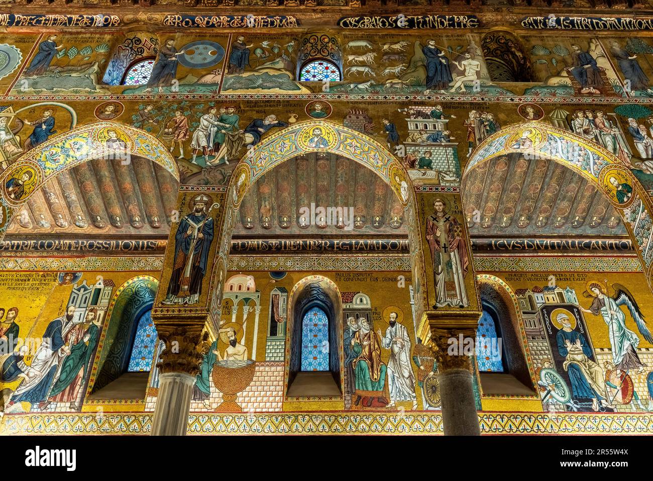 Interior of the famous Capella Palatina Chapel inside the Palazzo dei ...