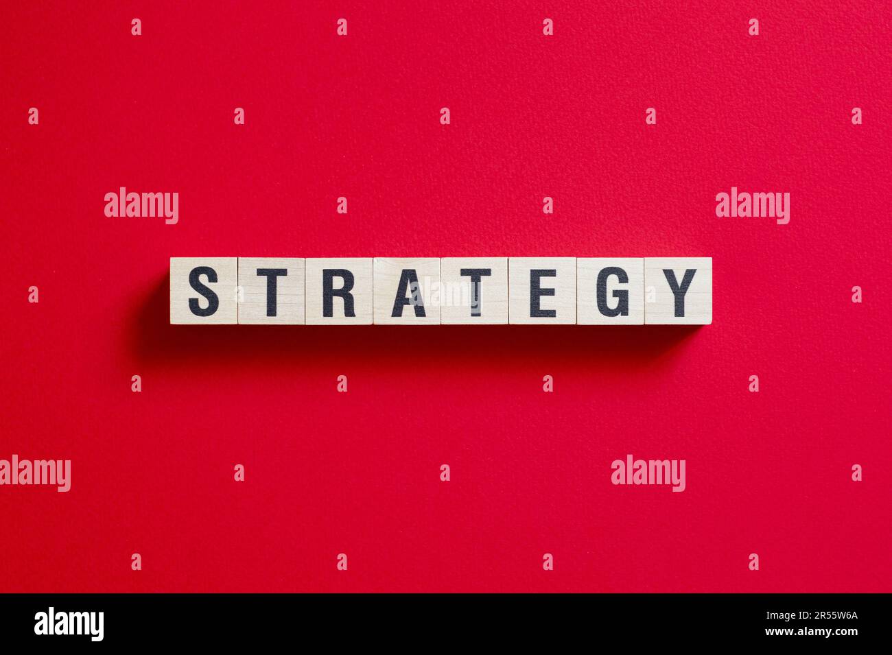 Strategy - word concept on cubes, text, letters Stock Photo - Alamy
