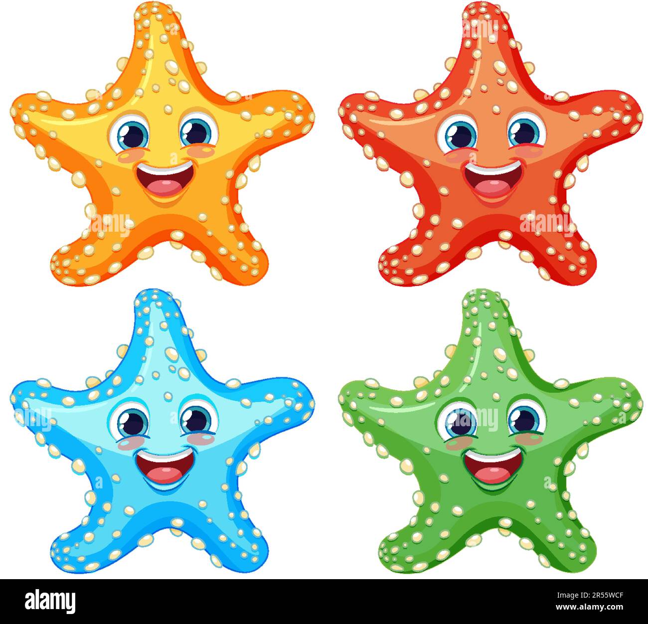 Cute starfish cartoon character illustration Stock Vector Image & Art ...