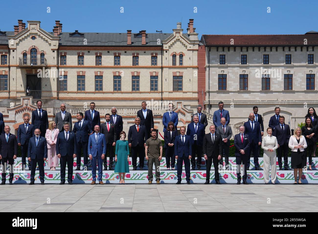 European leaders pose for a family photo during the European Political ...