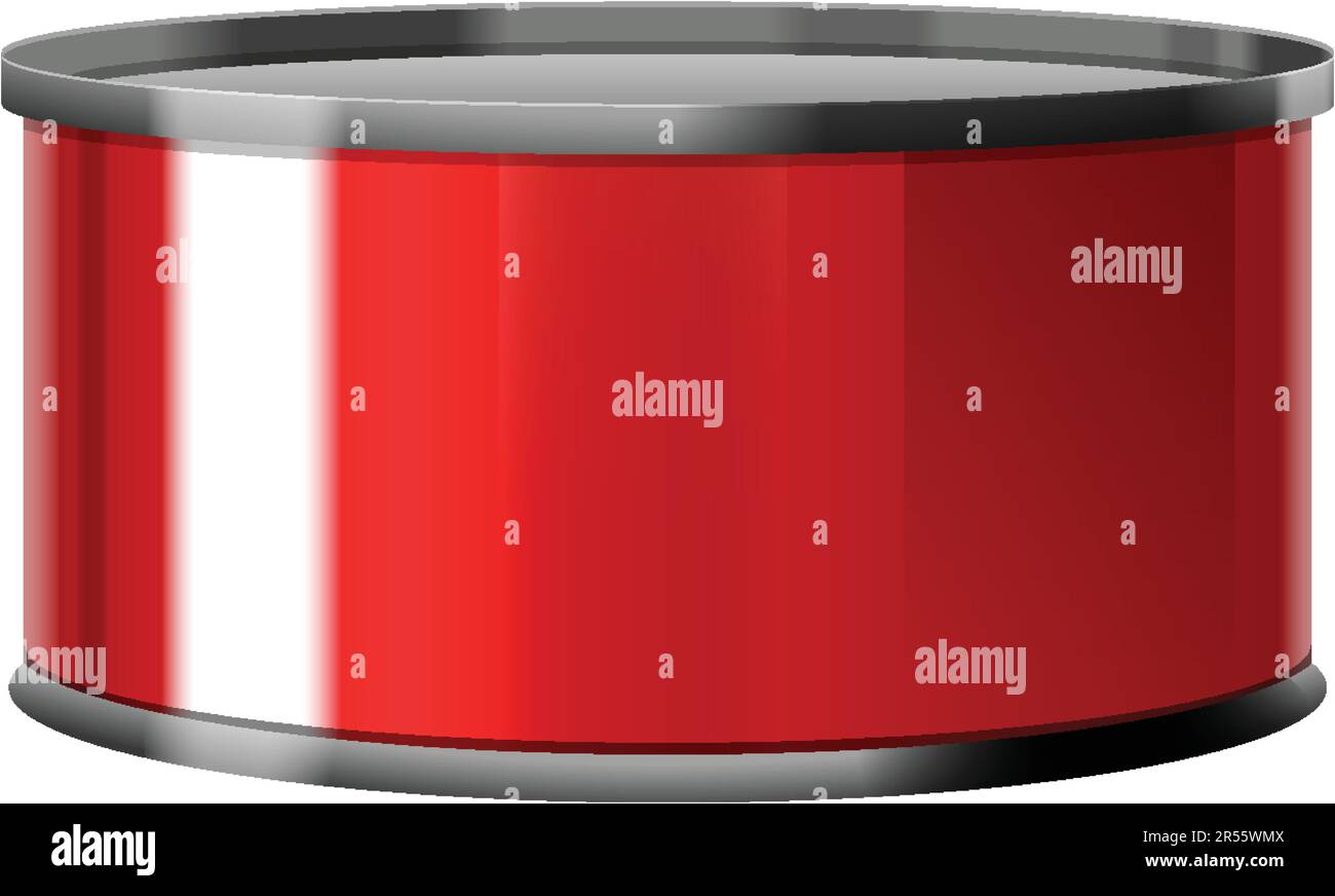 Blank Tin Can Template for Label Design illustration Stock Vector Image ...