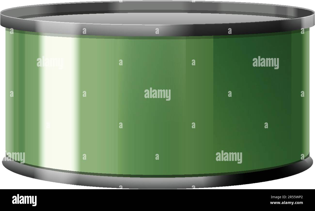 Blank Tin Can Template for Label Design illustration Stock Vector Image ...