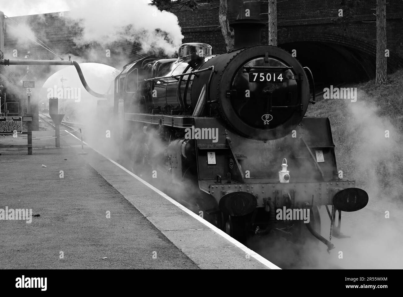 Visiting BR Standard class 4 No 75014 Braveheart taking water at ...