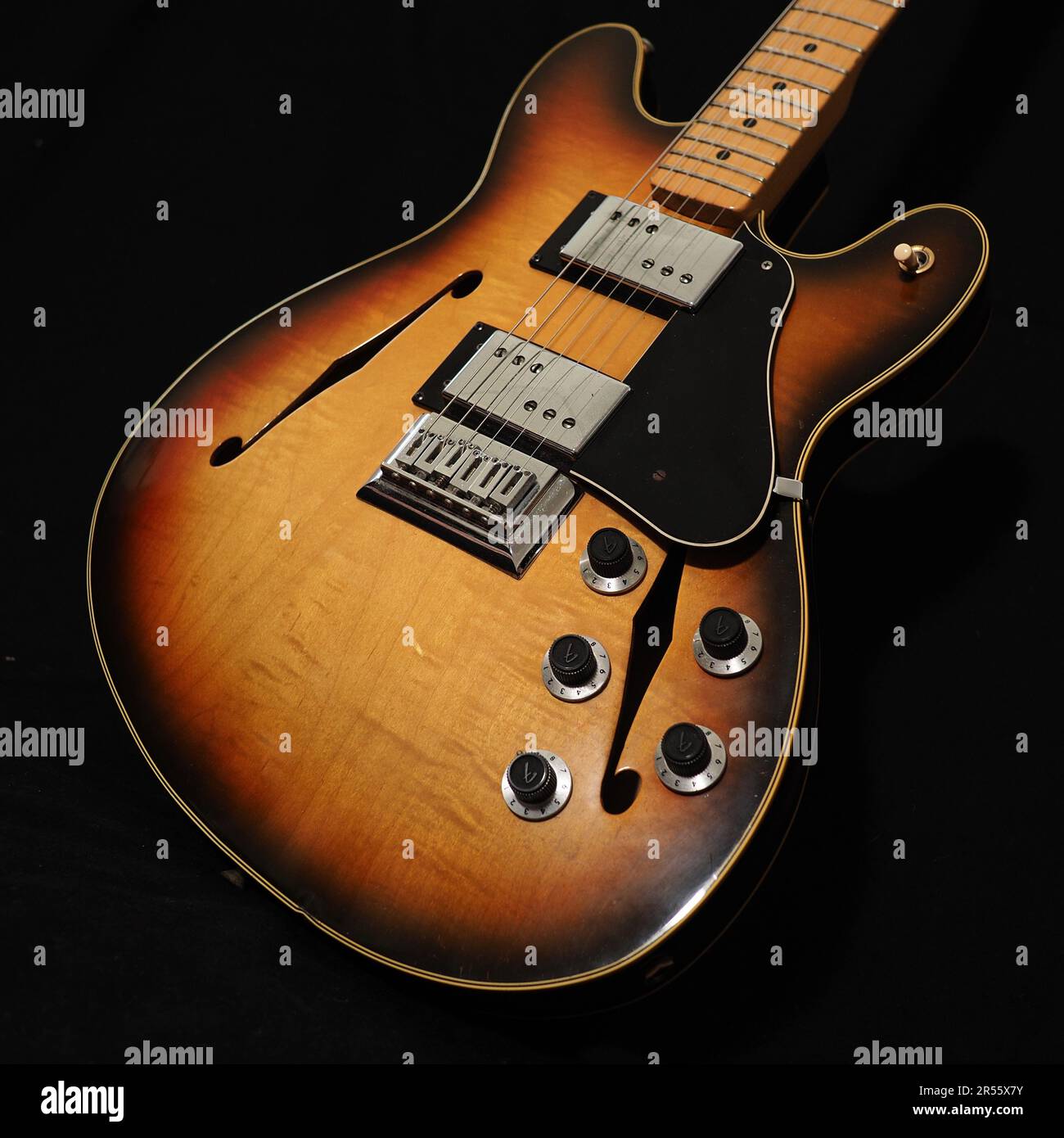 Fender Starcaster from the 1970s in sunburst Stock Photo - Alamy