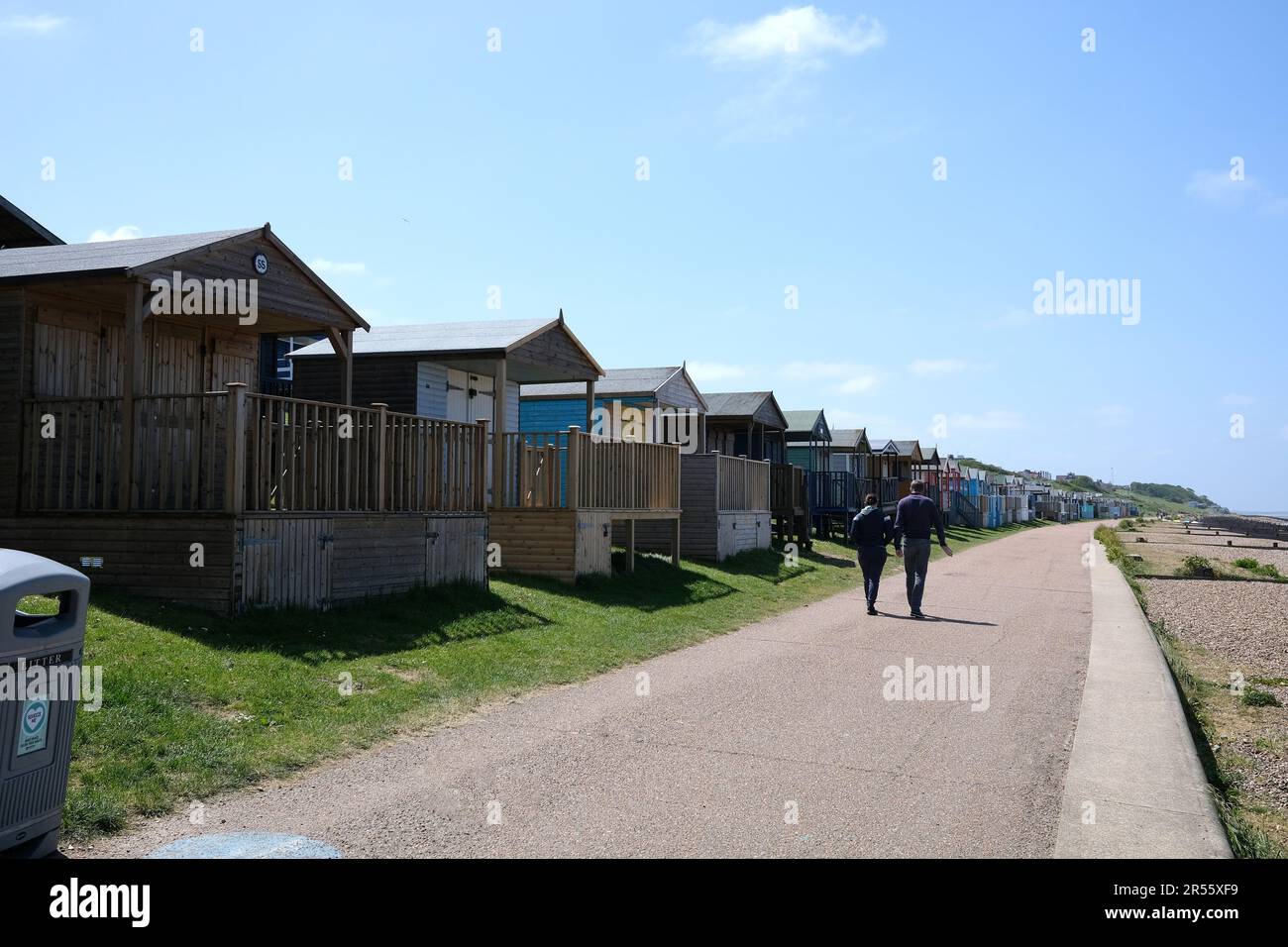 row of beach huts in tankerton,whitstable,east kent,uk may 2023 Stock ...