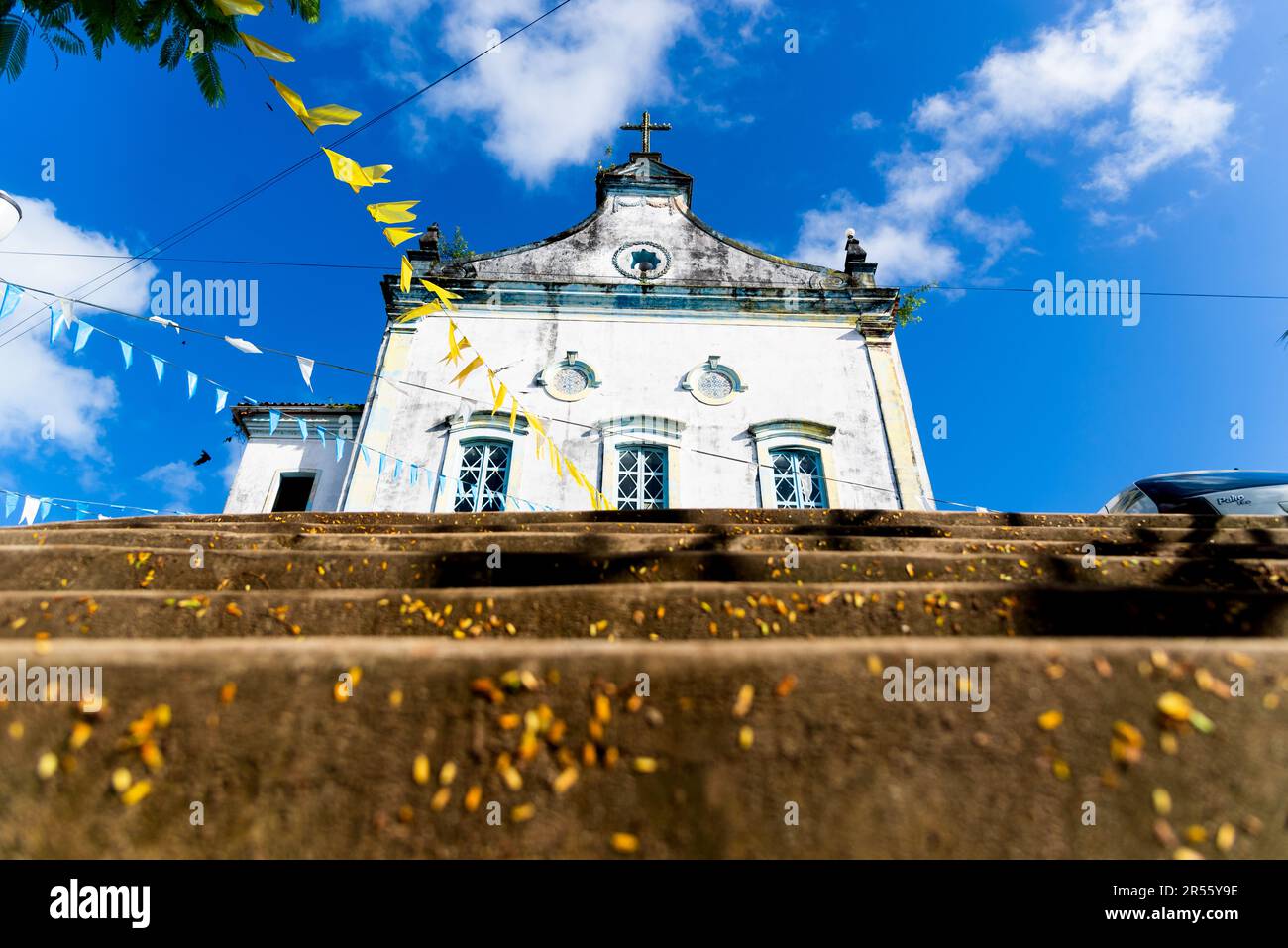Valenca, Bahia, Brazil - June 24, 2022: View from below of the Matriz ...
