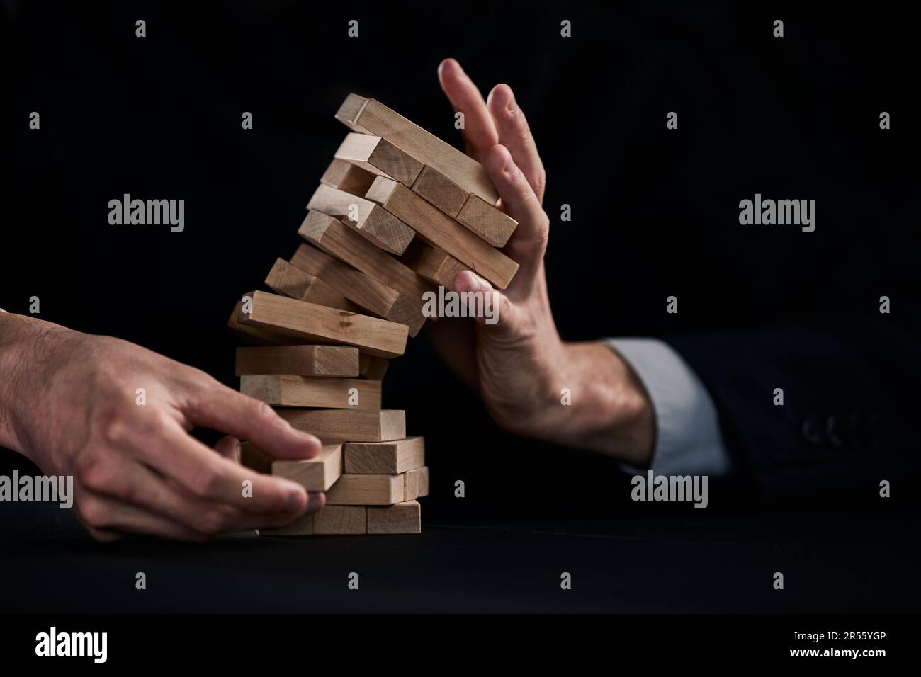 Hand breaking blocks hi-res stock photography and images - Alamy
