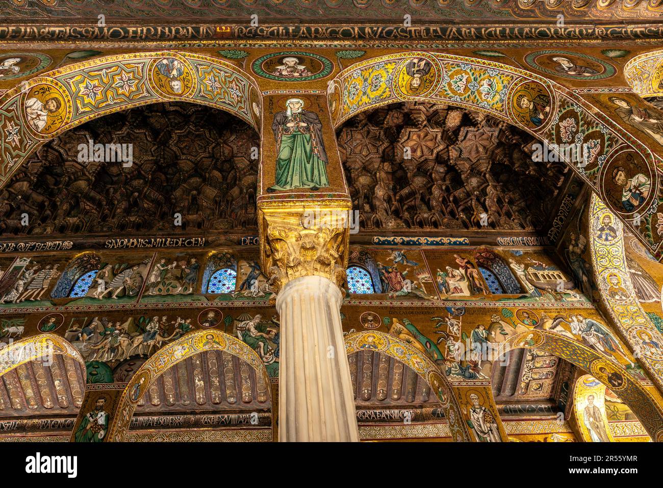 Interior of the famous Capella Palatina Chapel inside the Palazzo dei ...