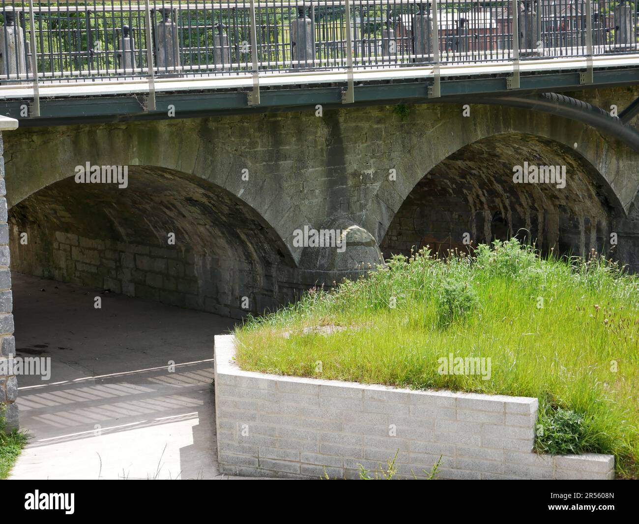 Old stone bridge in Ireland, ancient bridge made of stones and bricks ...
