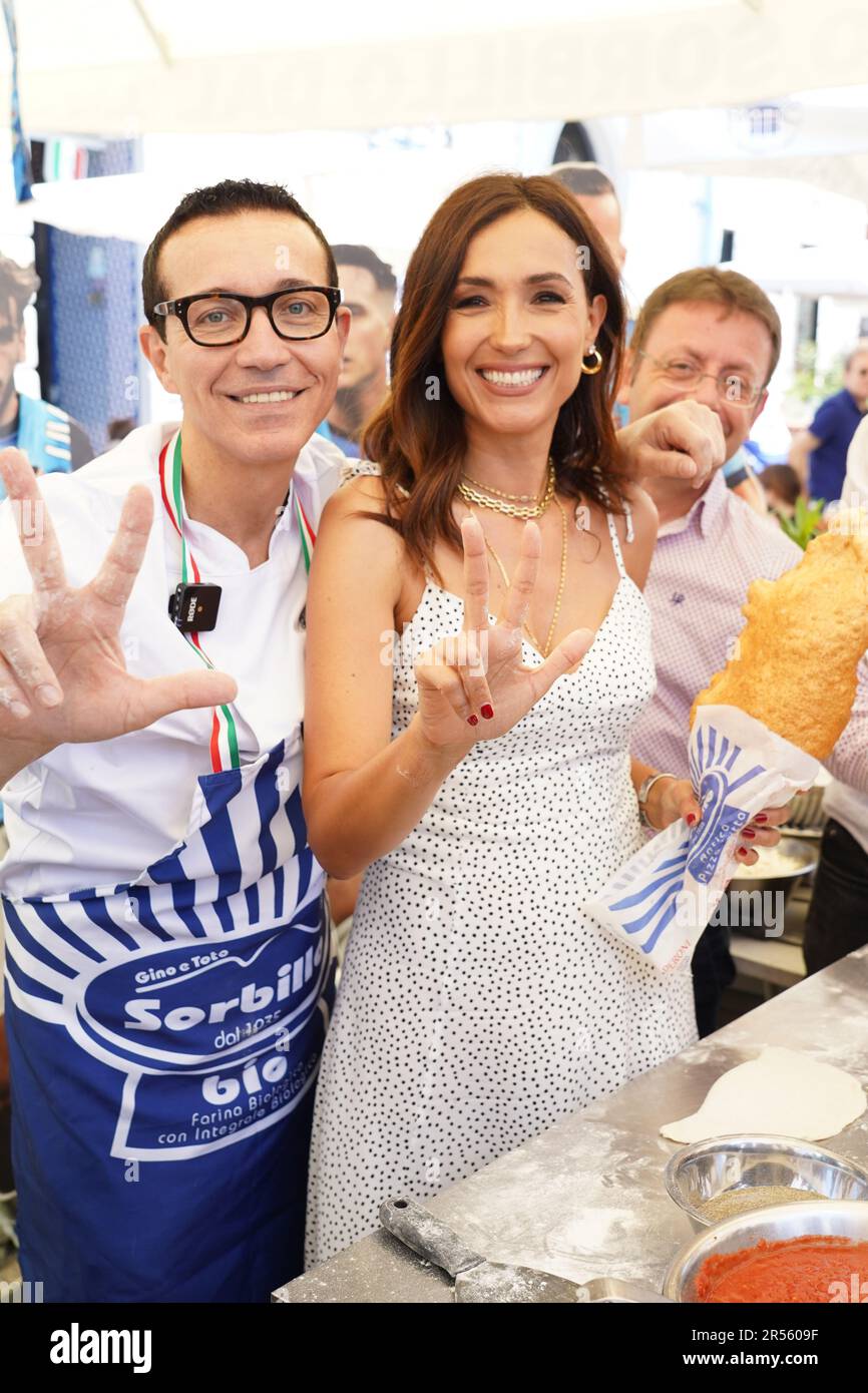 CATERINA BALIVO IN NAPLES TO HOMAGE NAPLES' THIRD SCUDETTO KEEPING HER ...