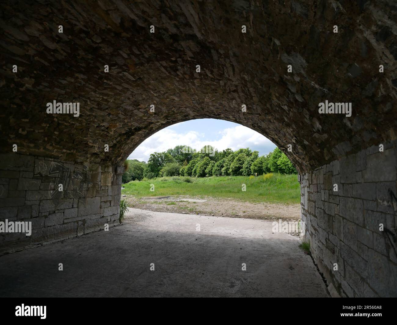Old stone bridge in Ireland, ancient bridge made of stones and bricks ...