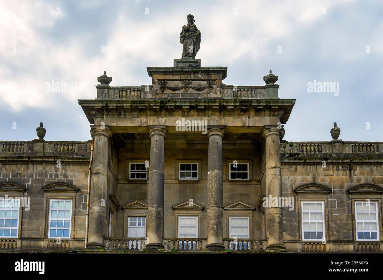 The exterior architectural feature of the colonial building Hospital de ...