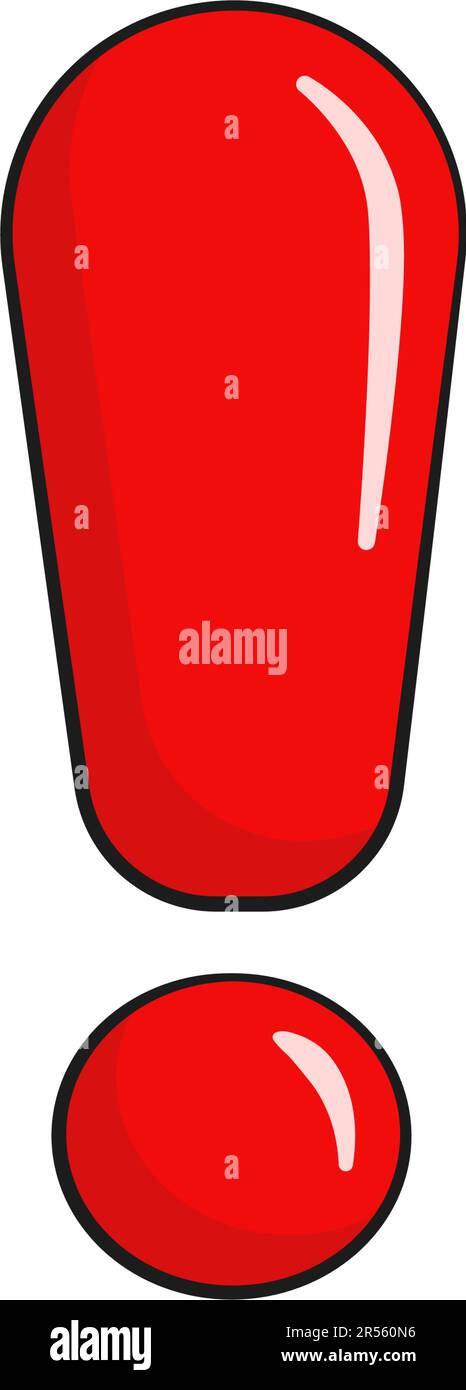 Exclamation mark. Cartoon. Vector illustration Stock Vector Image & Art ...