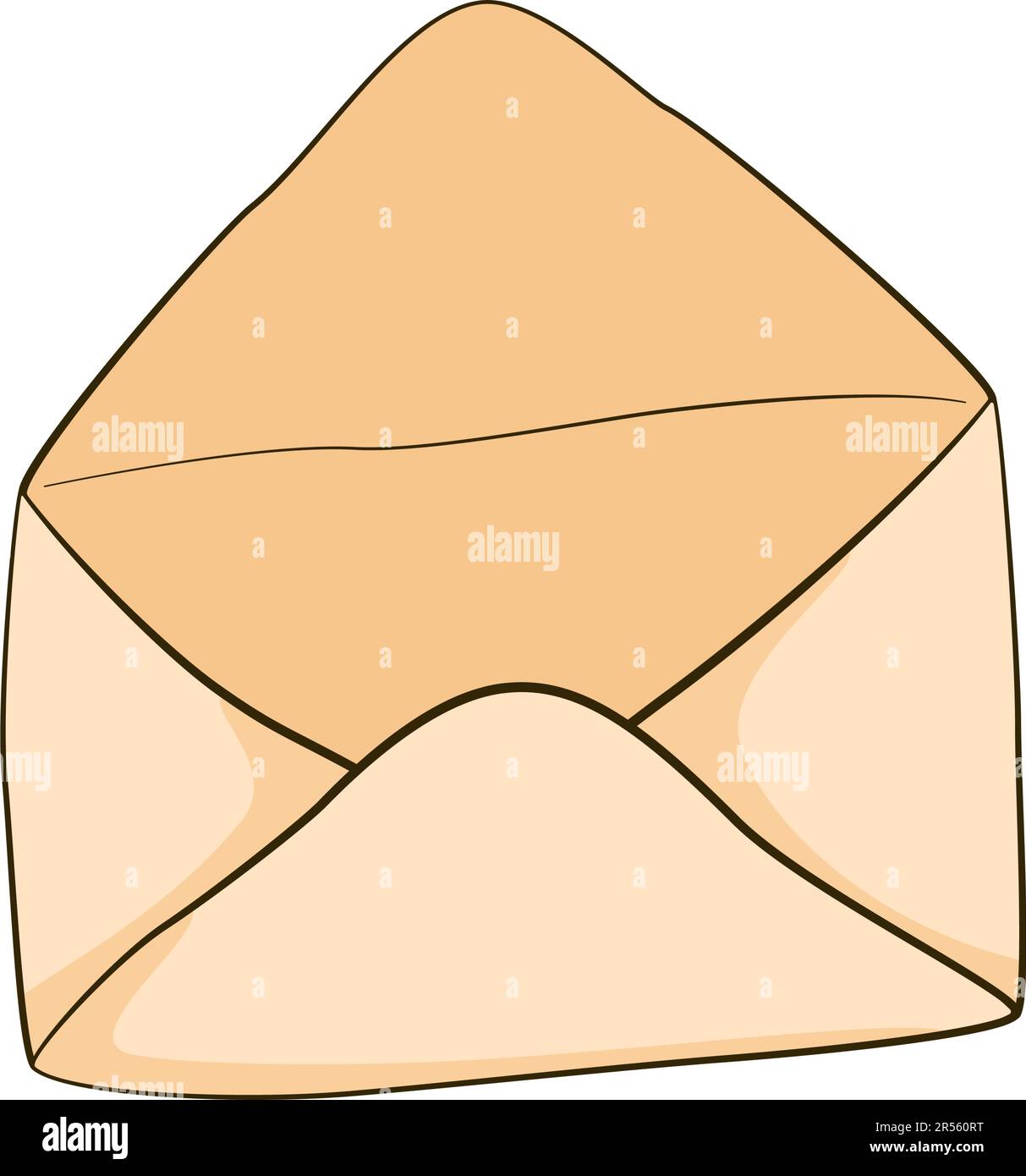 Opened Envelope. Cartoon. Vector illustration Stock Vector Image & Art ...