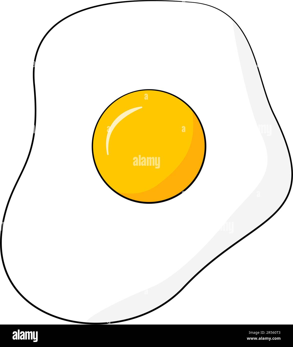 Fried egg. Cartoon. Vector illustration Stock Vector Image & Art - Alamy