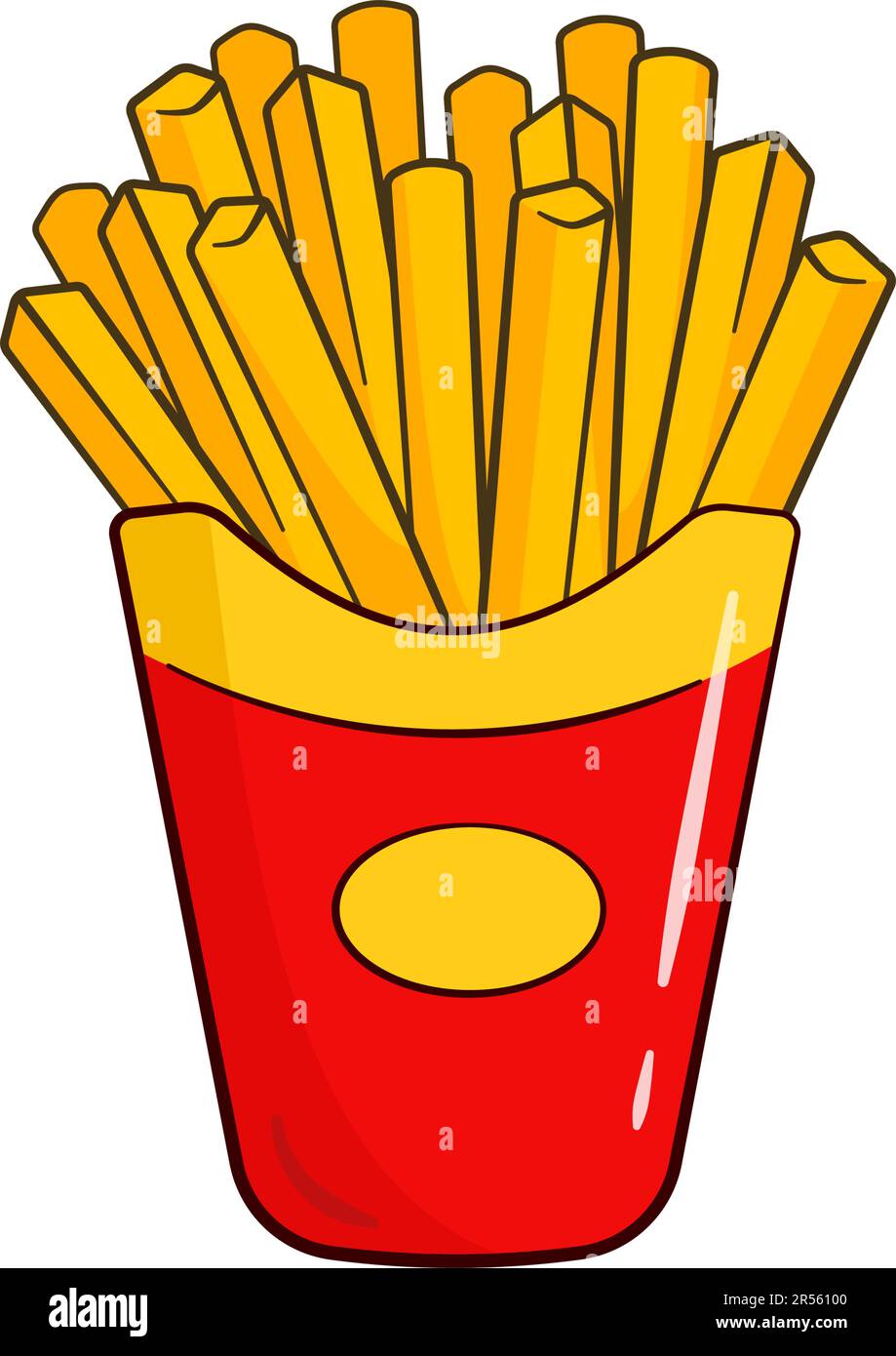 French fries. Cartoon. Vector illustration Stock Vector Image & Art - Alamy