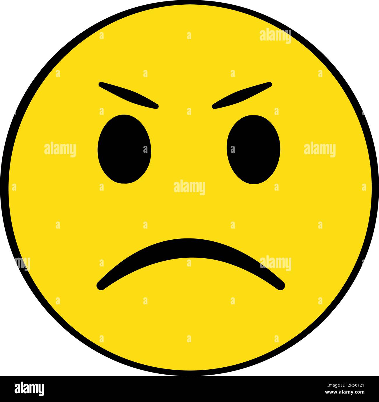 Angry face emoji. Vector illustration Stock Vector Image & Art - Alamy