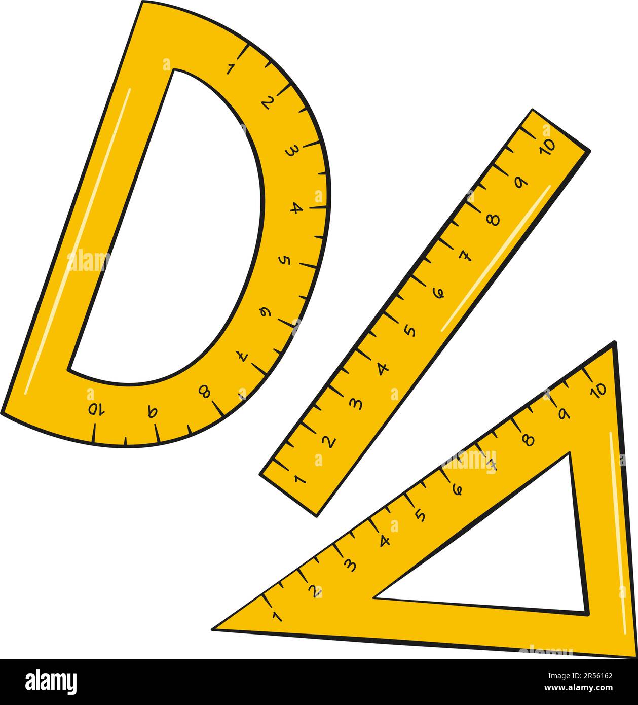 Geometry set. Cartoon. Vector illustration. Isolated on white ...