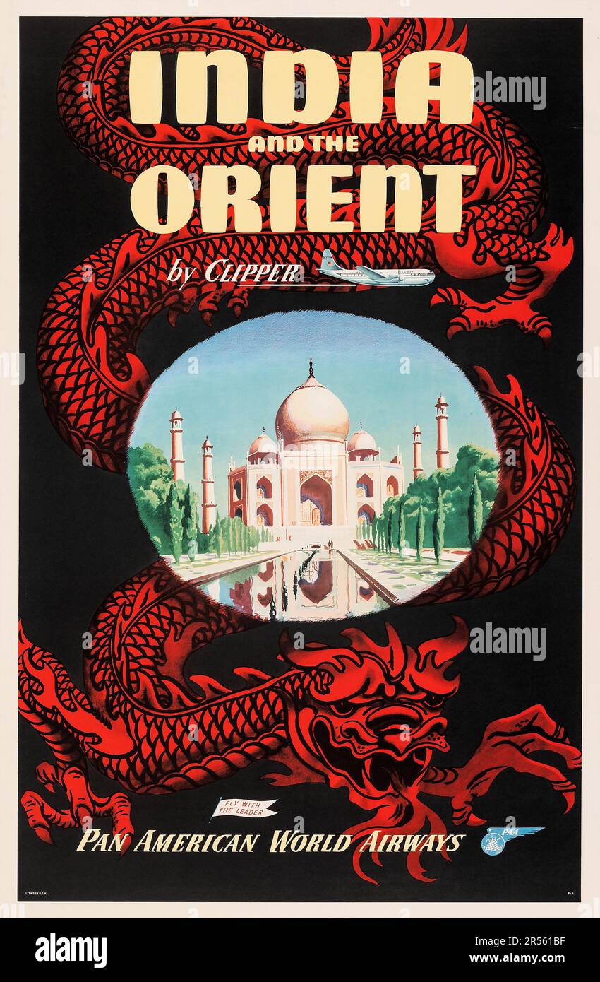 India and the Orient by Clipper (Pan American Airways, 1950s) Travel ...