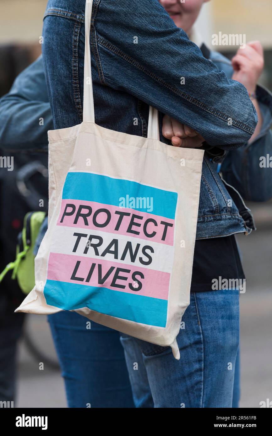 A Pro Trans rights rally Bonn Square, Oxford, against former University ...