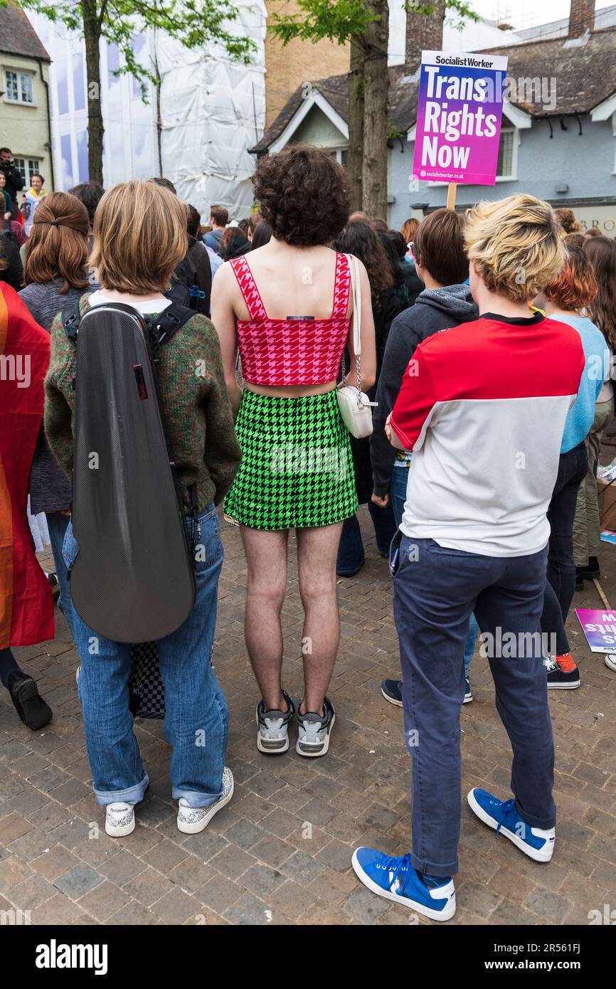 A Pro Trans rights rally Bonn Square, Oxford, against former University ...
