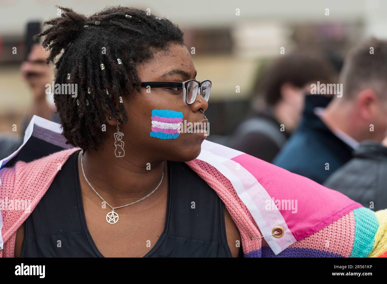 A Pro Trans rights rally Bonn Square, Oxford, against former University ...