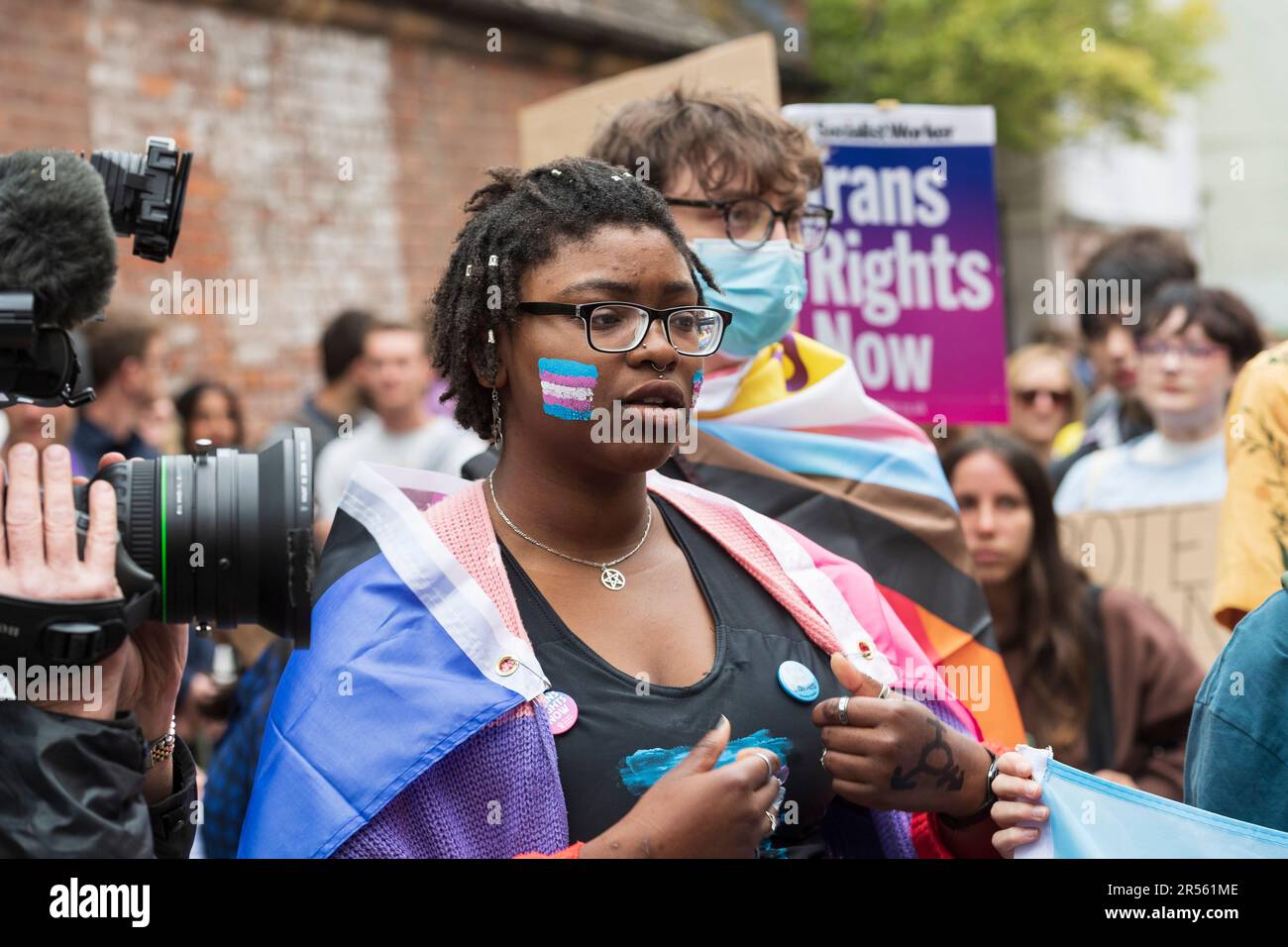 Pro trans protest hi-res stock photography and images - Alamy
