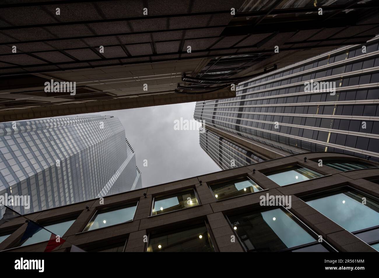 Tower seen between buildings hi-res stock photography and images - Alamy