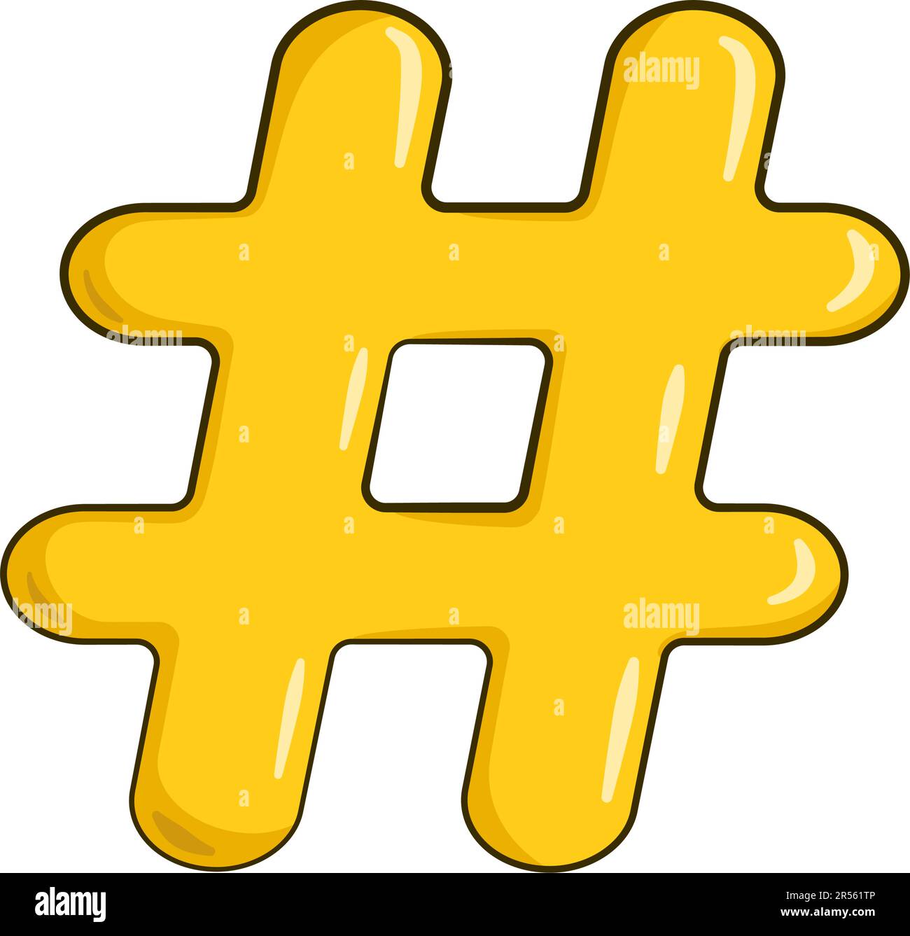 Hashtag symbol. Cartoon. Vector illustration Stock Vector Image & Art ...