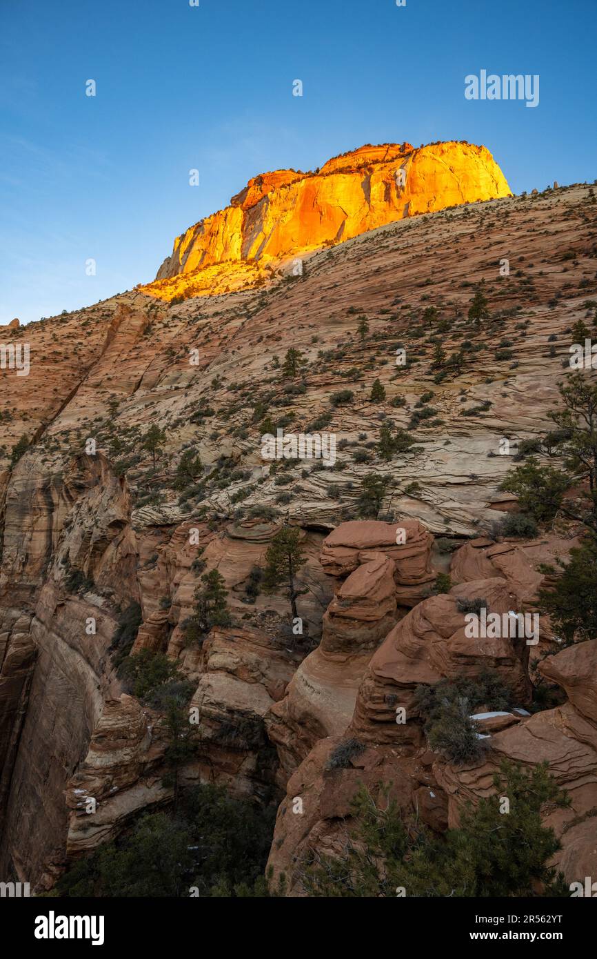 Zion national park rock formation hi-res stock photography and images ...