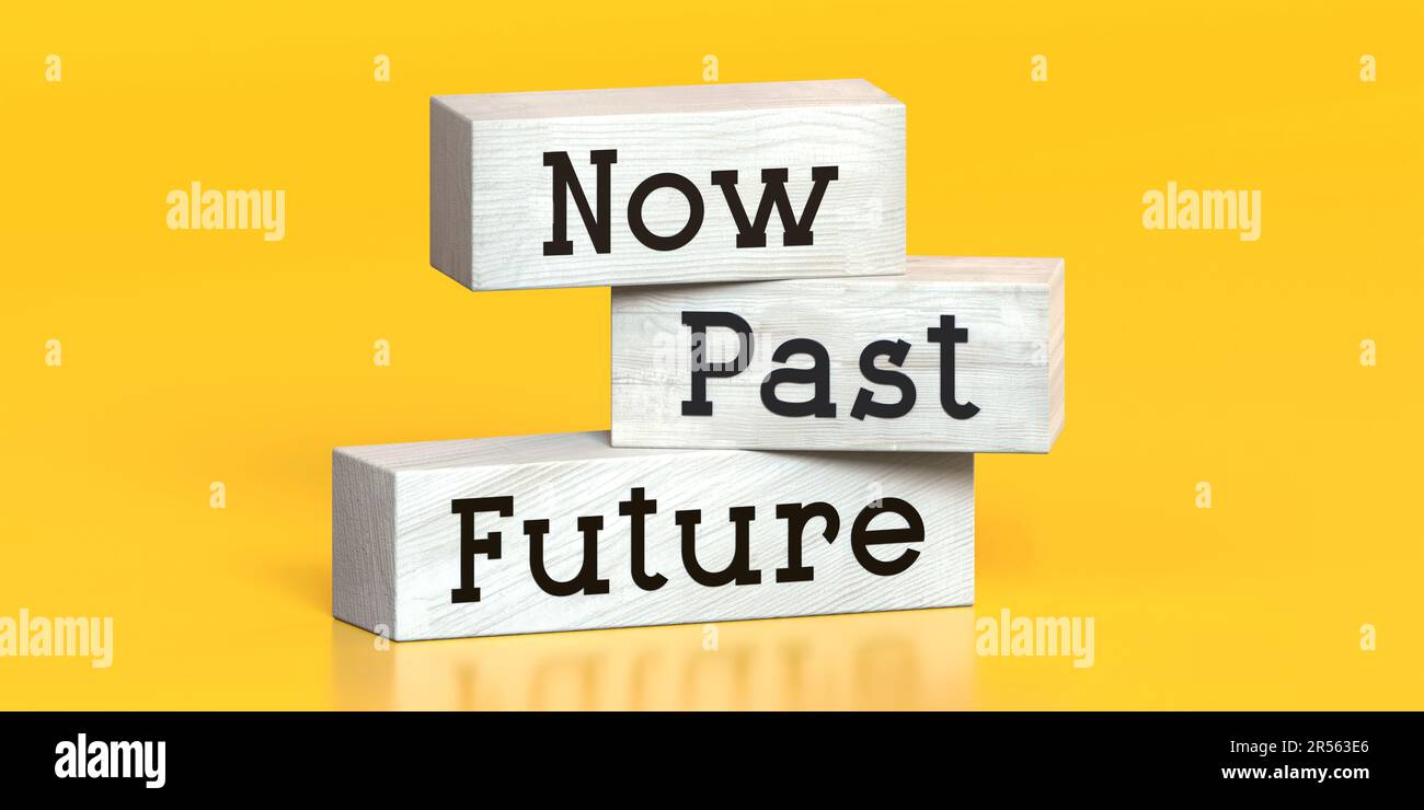 Past now future words hi-res stock photography and images - Alamy