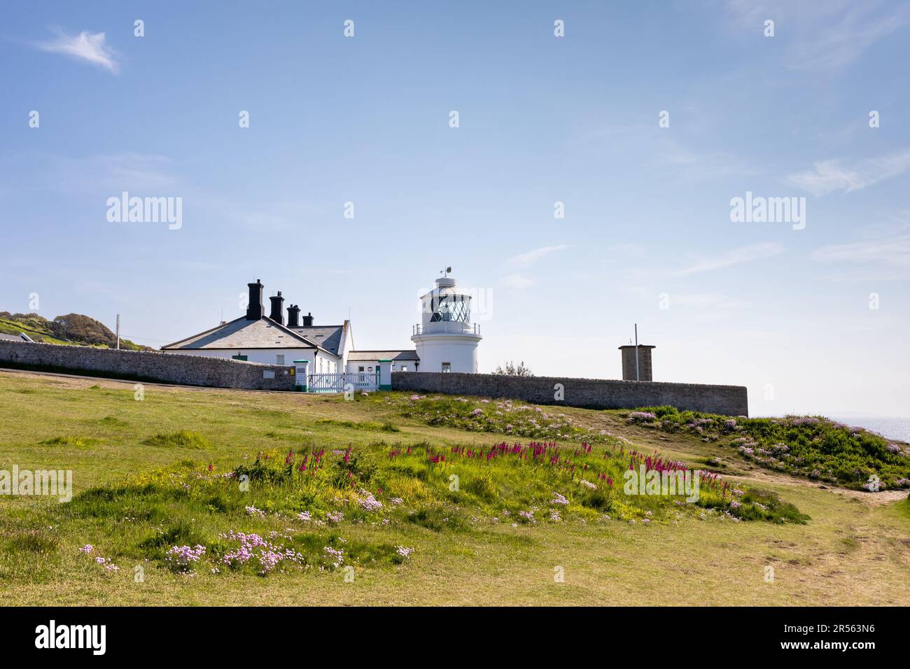 Anvil Point lighthouse, Durlston Country Park, Dorset, England, UK ...