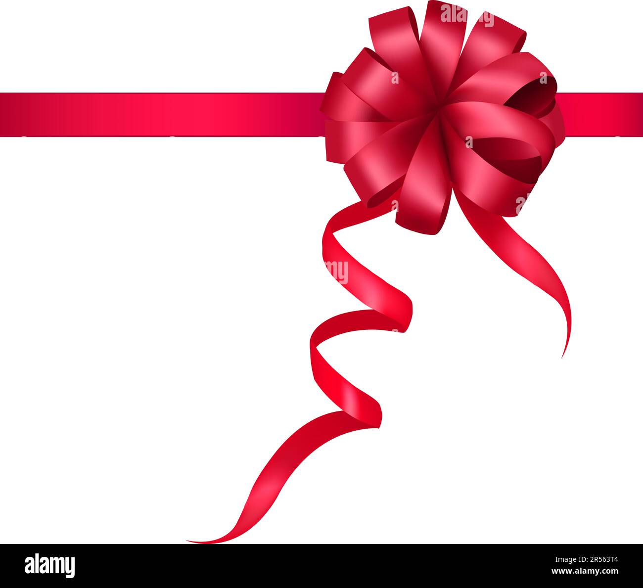 Satin transparent ribbon with a bow Stock Photo - Alamy