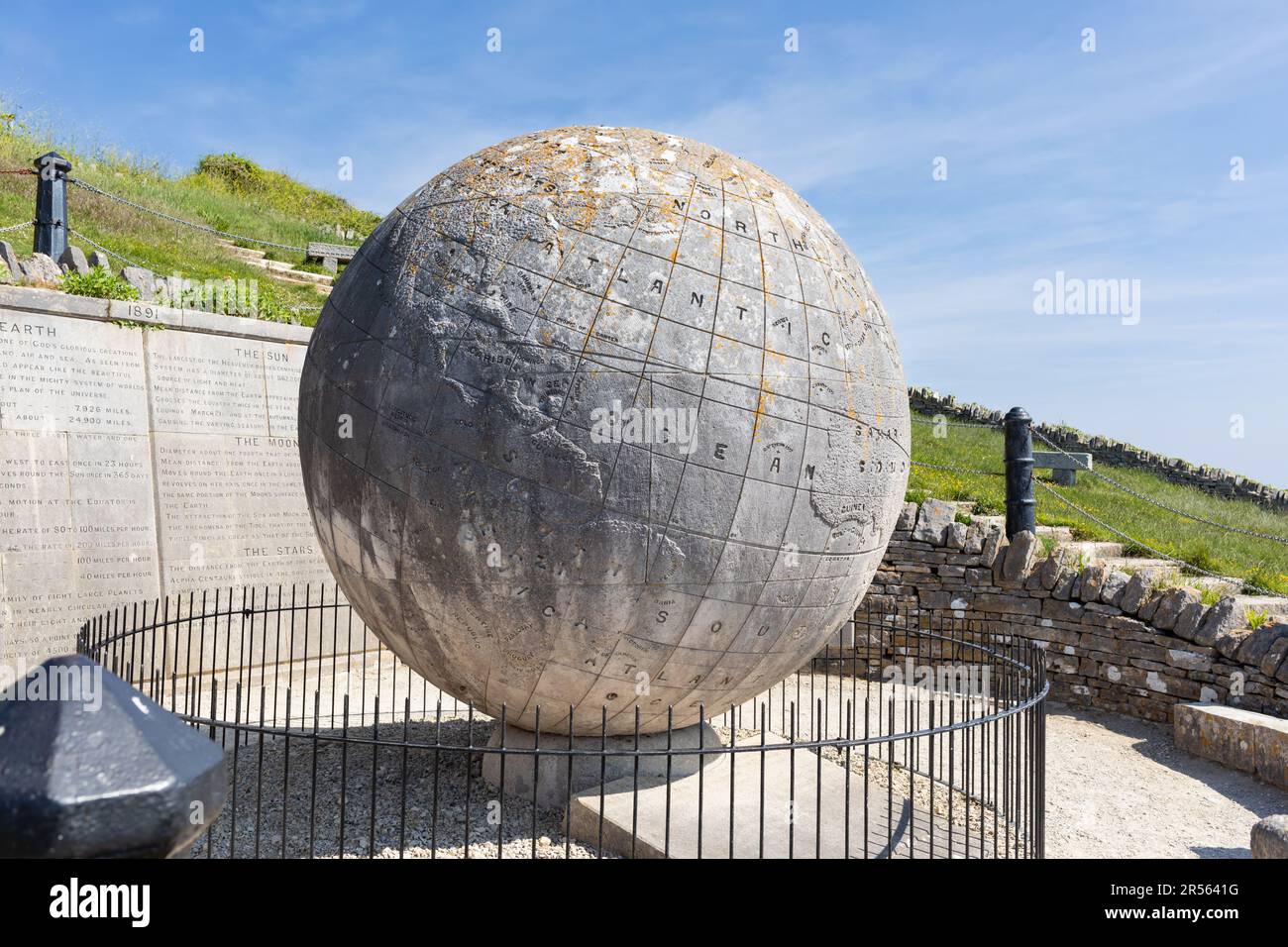 The Great Globe monument at Durlston, Swanage, Dorset, UK Stock Photo ...