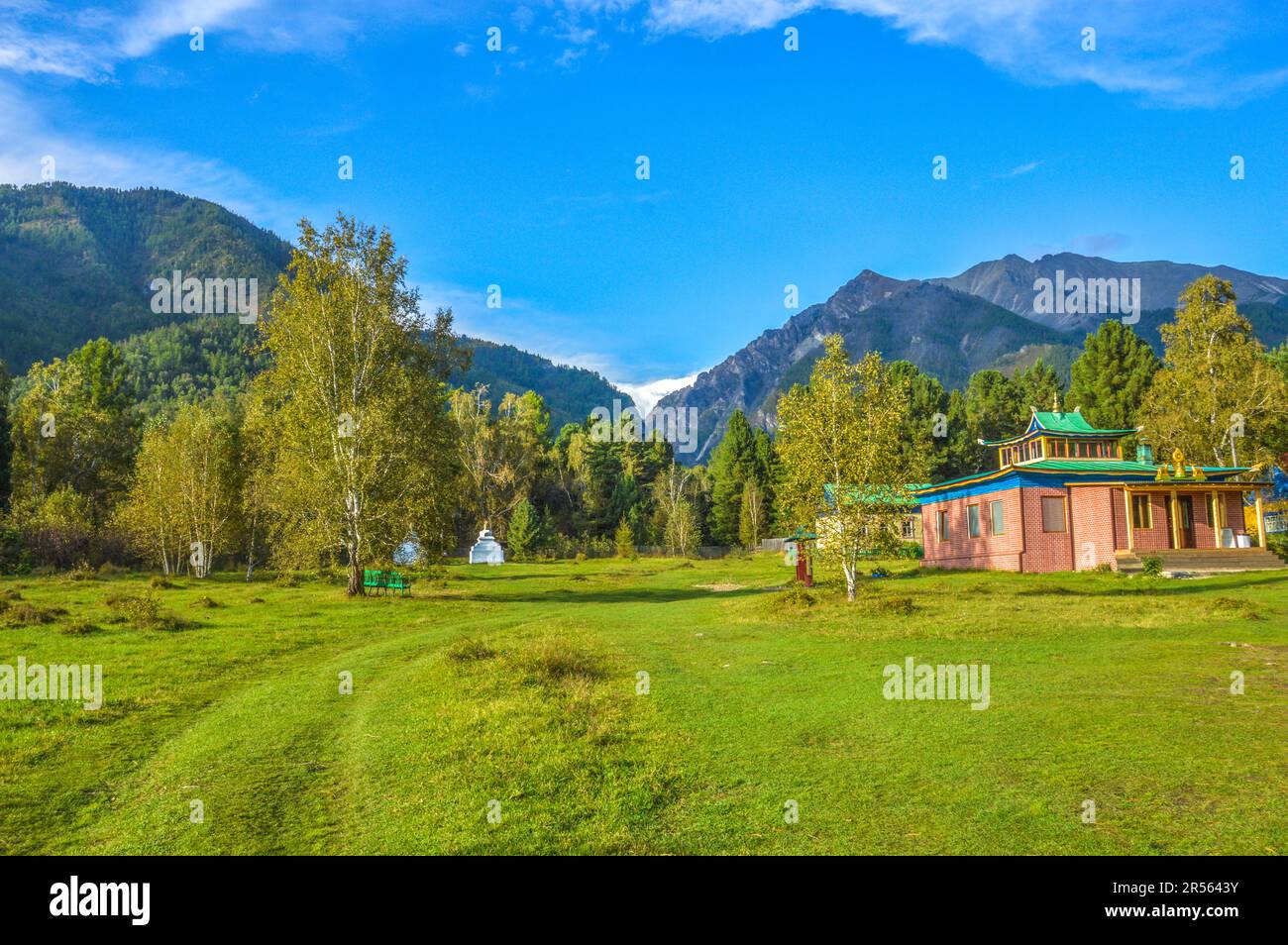 Buddhist temple, Arshan, Buryatia, Russia Stock Photo - Alamy