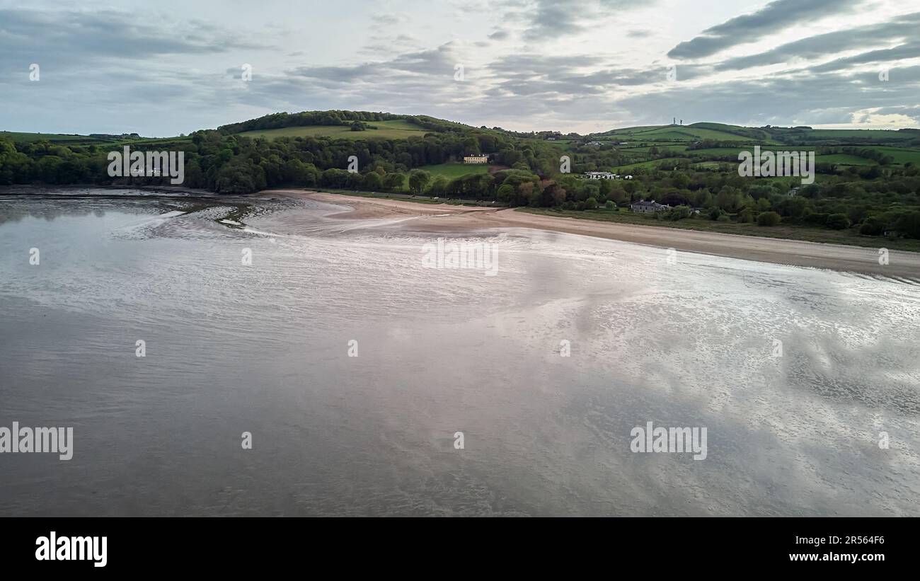 Drone Aerial View Woodstown beach, Waterford, Ireland Stock Photo - Alamy