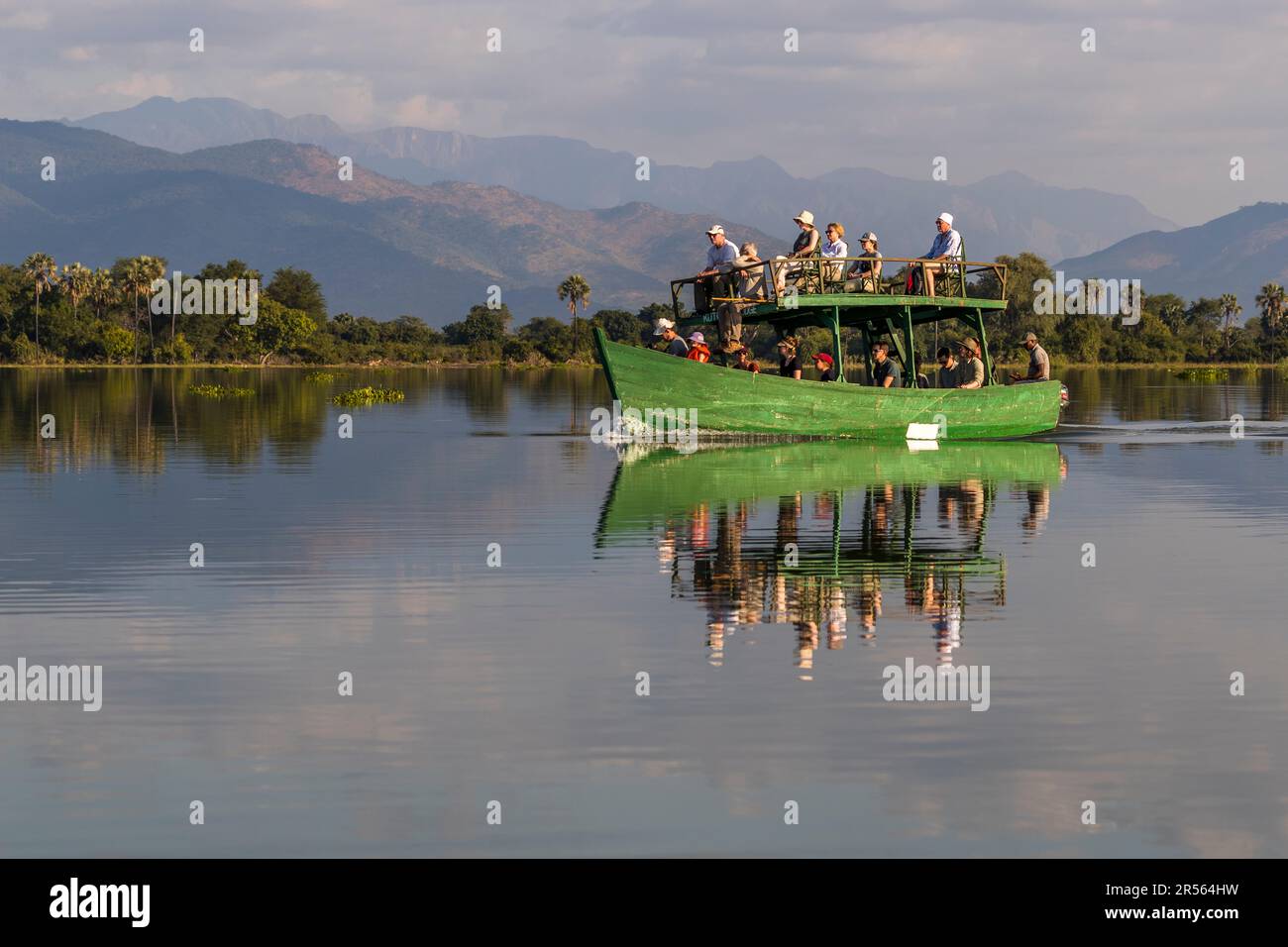 Boat trip on the Upper Shire River at Liwonde National Park, Malawi ...