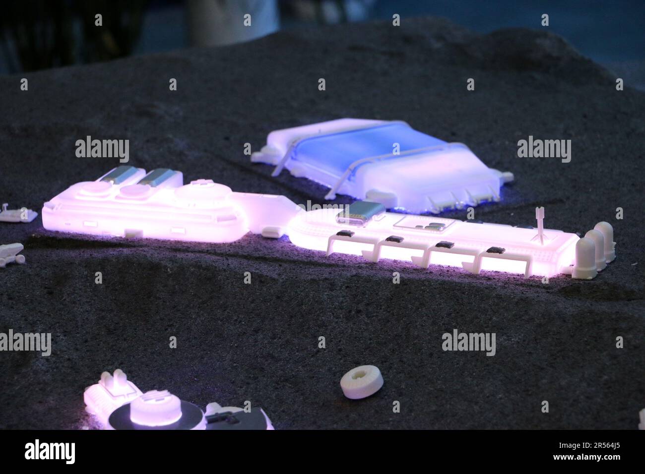 HEFEI, CHINA - APRIL 25, 2023 - A model of a future lunar scientific ...