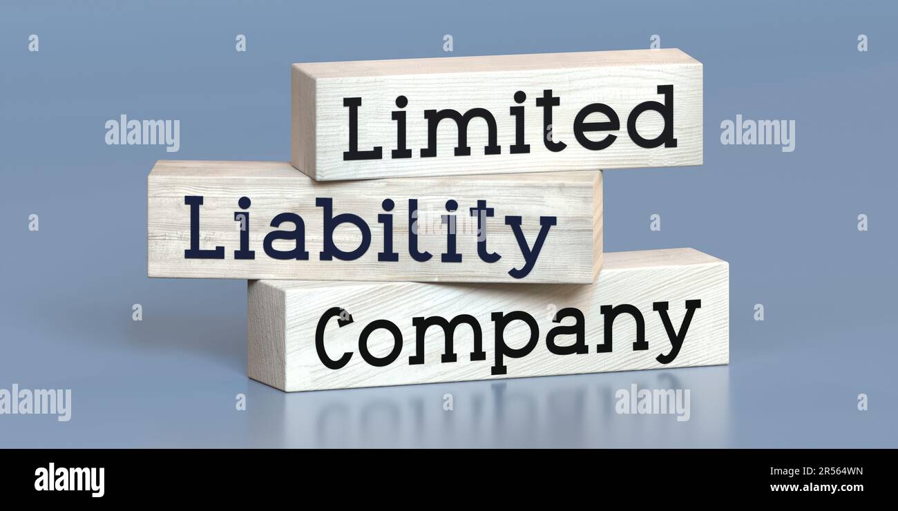 Limited liability company, LLC - words on wooden blocks - 3D ...