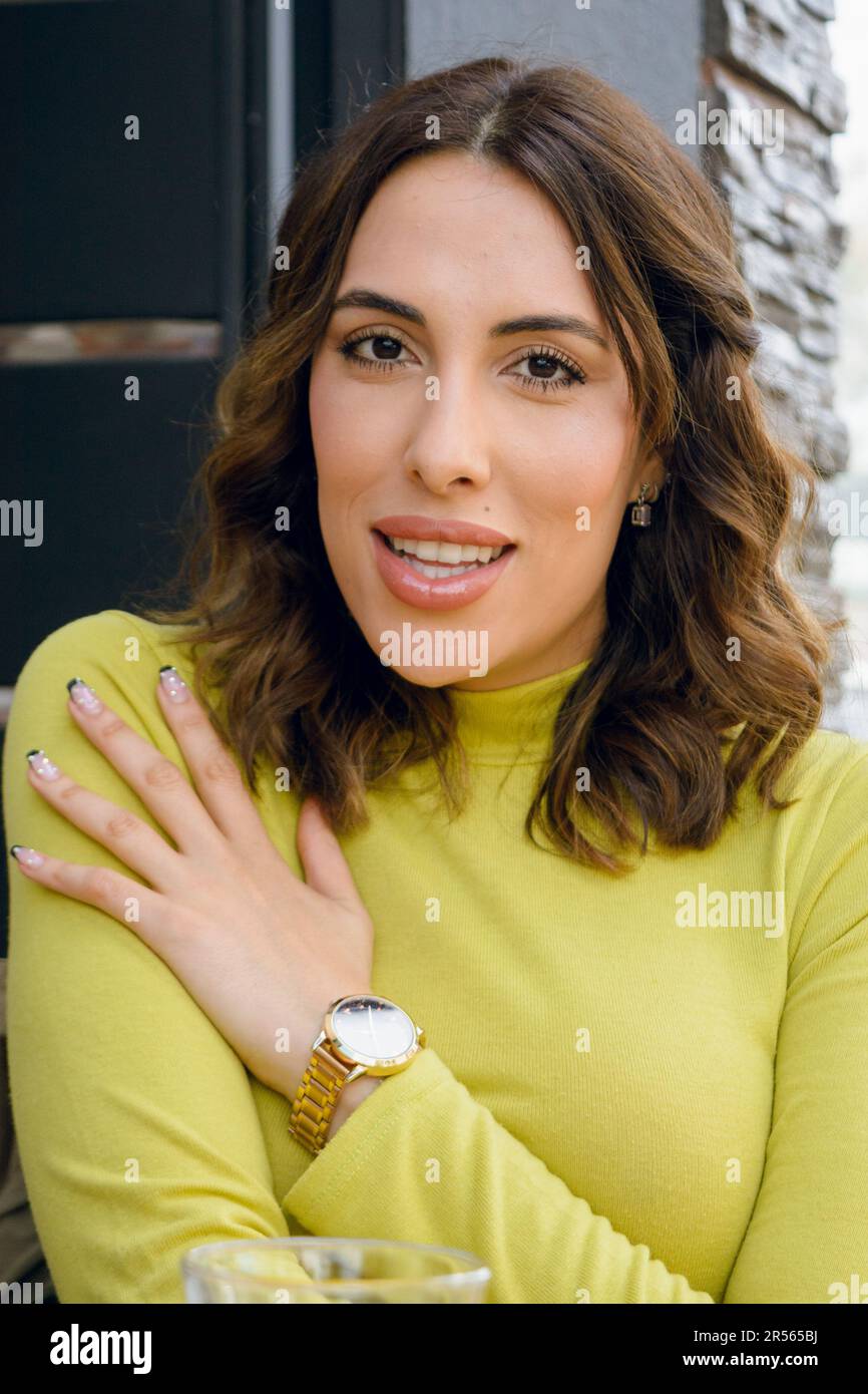 beautiful young hispanic latina woman of argentinian ethnicity with a ...